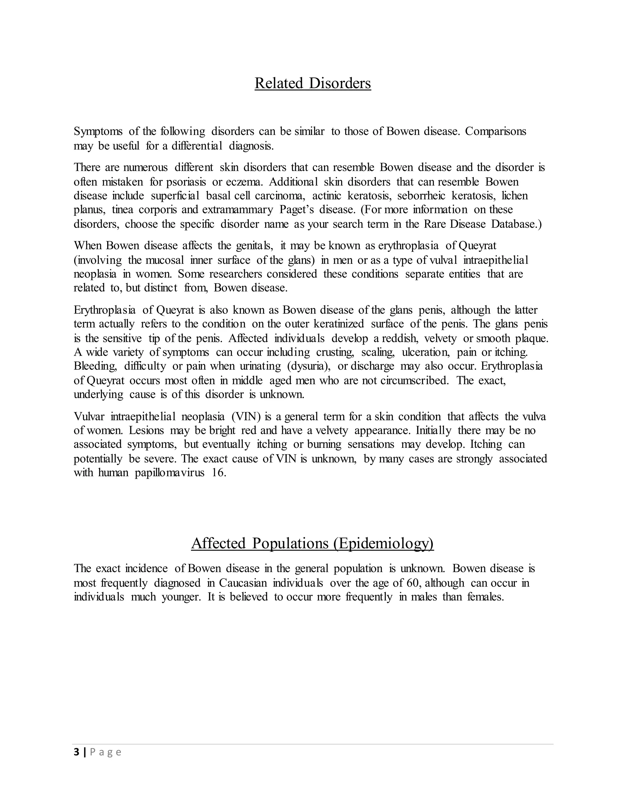 Bowen's disease | DOCX