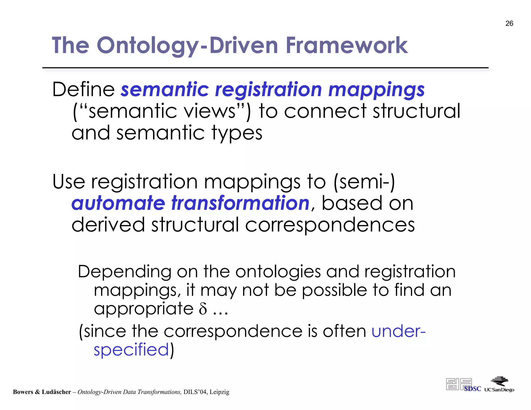 An Ontology Driven Framework For Data Transformation In Scientific Workflows Pdf Databases