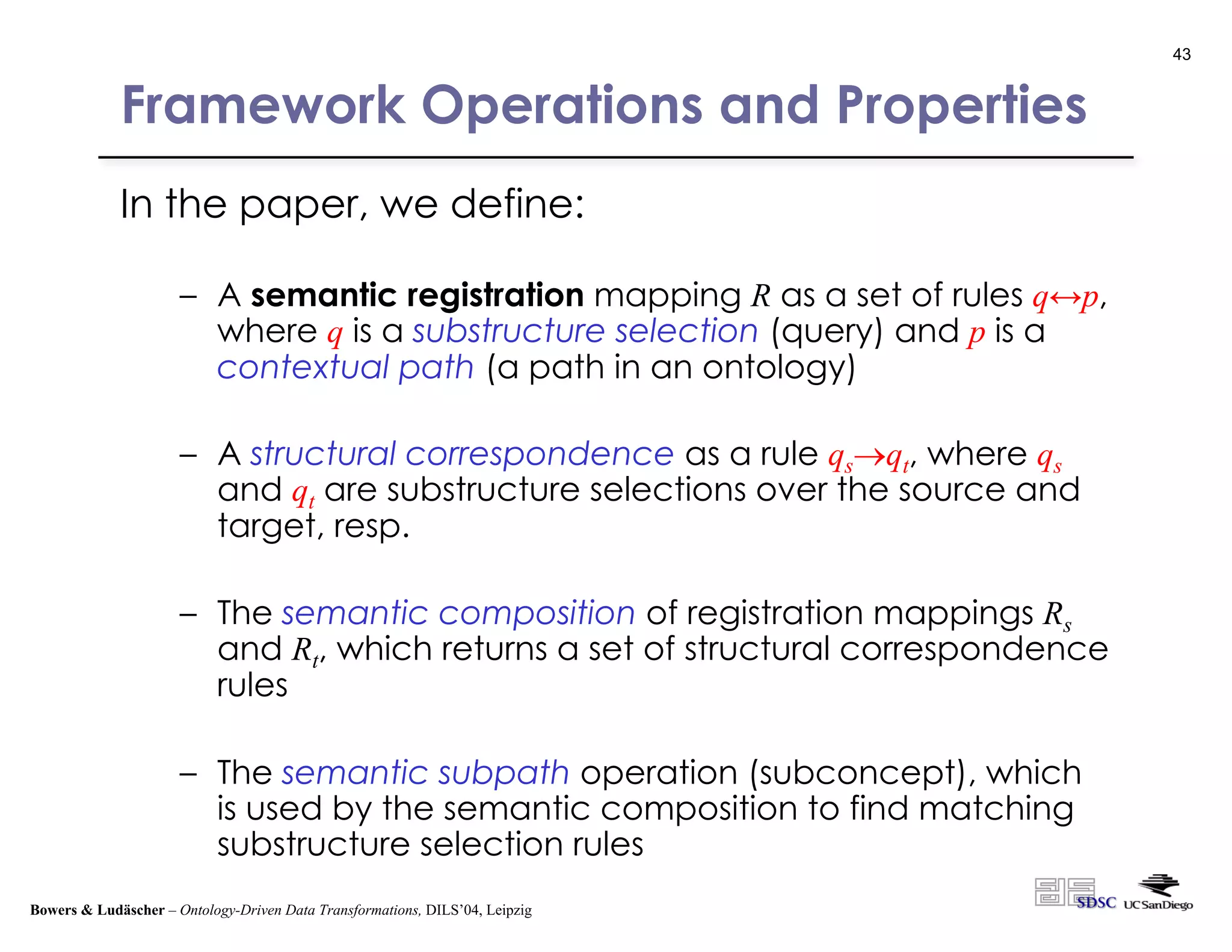 An Ontology Driven Framework For Data Transformation In Scientific Workflows Pdf Databases