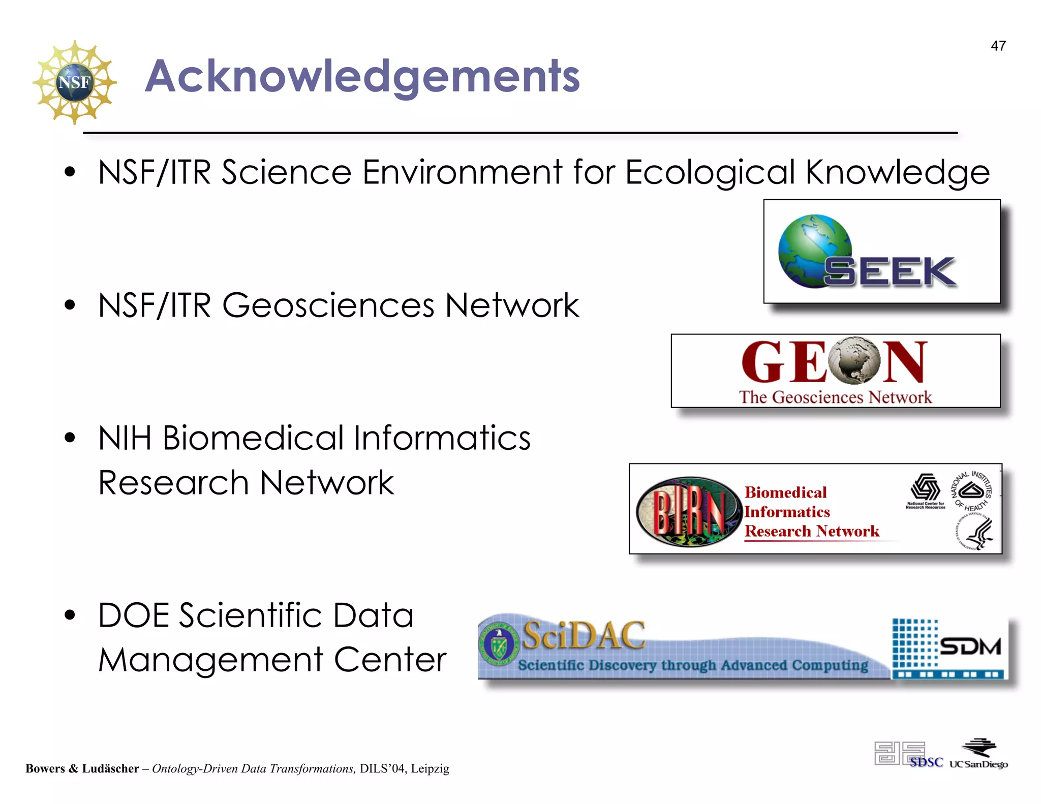An ontology-driven framework for data transformation in scientific workflows | PDF | Databases ...