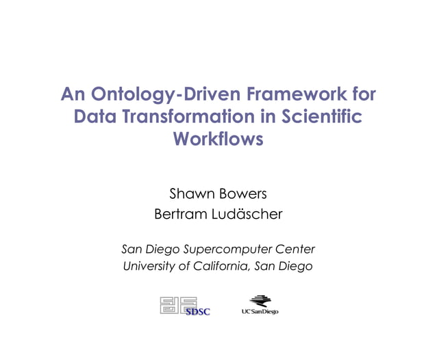 An ontology-driven framework for data transformation in scientific workflows | PDF | Databases ...