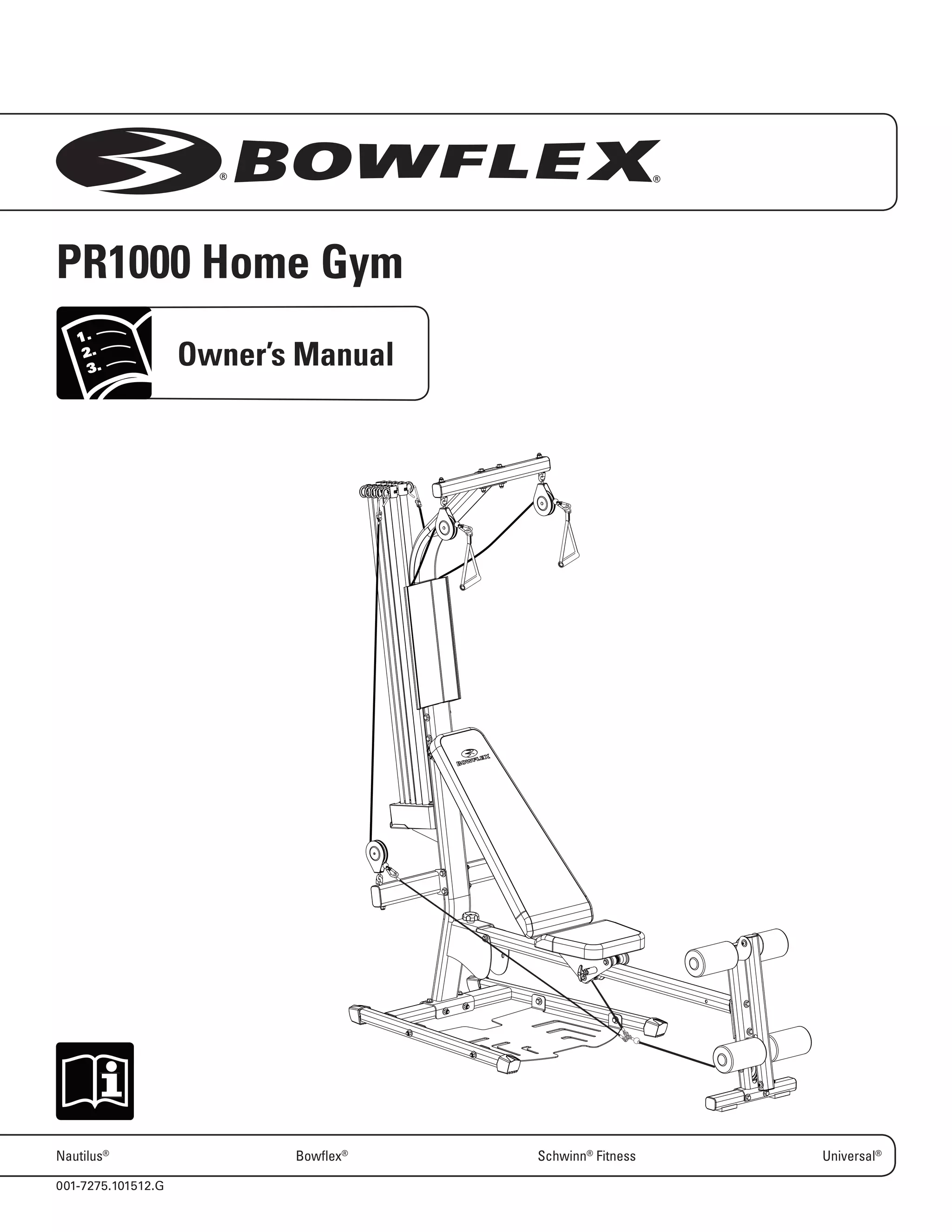 Bowflex PR1000 Home Gym Exercises & Manual | PDF