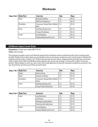 Bowflex PR1000 Home Gym Exercises & Manual | PDF