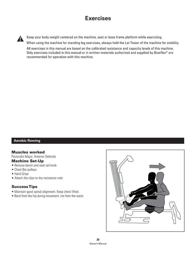 Bowflex PR1000 Home Gym Exercises & Manual | PDF | Fitness and Exercise ...