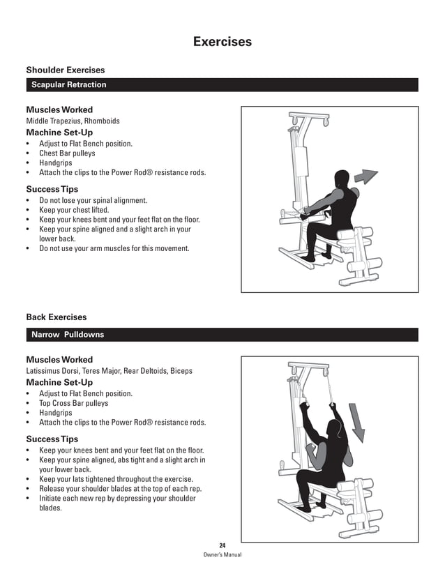 Bowflex PR1000 Home Gym Exercises & Manual | PDF | Fitness and Exercise ...