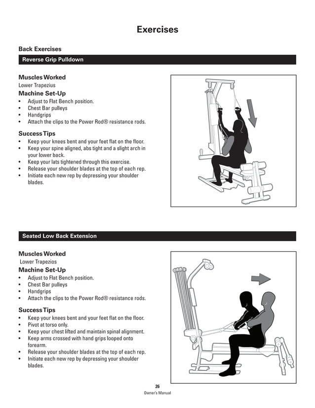 Bowflex PR1000 Home Gym Exercises & Manual | PDF | Fitness and Exercise ...