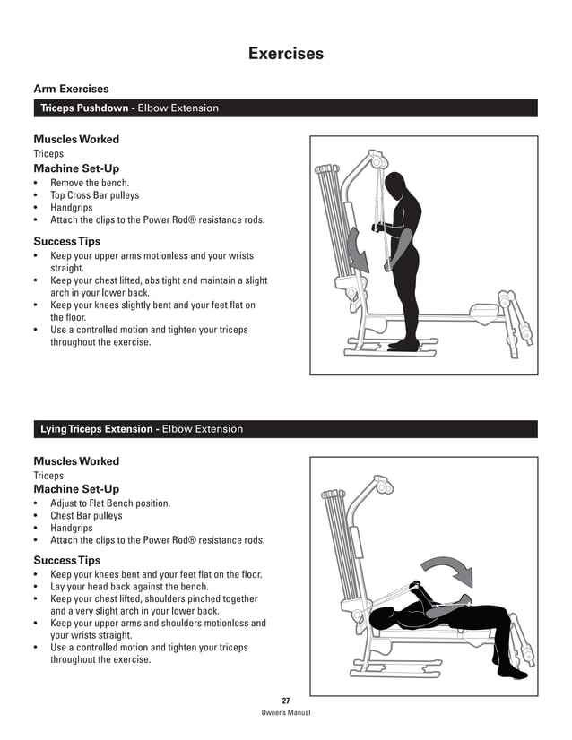 Bowflex PR1000 Home Gym Exercises & Manual | PDF | Fitness and Exercise ...