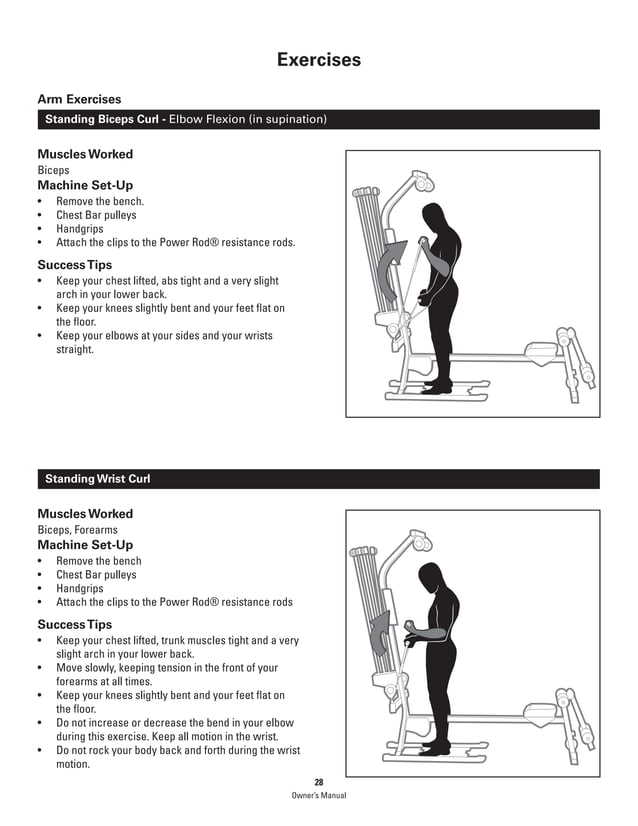 Bowflex PR1000 Home Gym Exercises & Manual | PDF | Fitness and Exercise ...