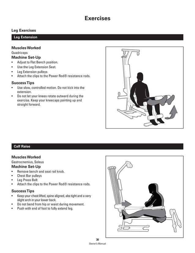 Bowflex PR1000 Home Gym Exercises & Manual | PDF | Fitness and Exercise ...