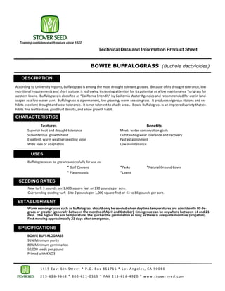 Bowie buffalograss | PDF