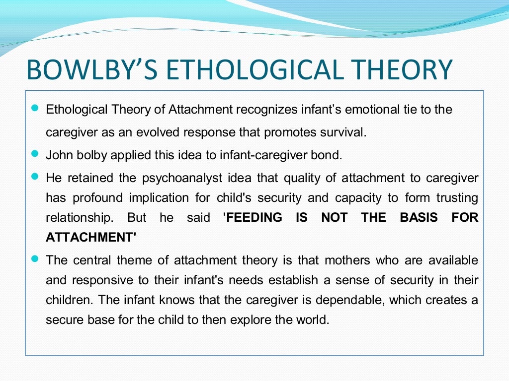 Bowlby's theory of attachment