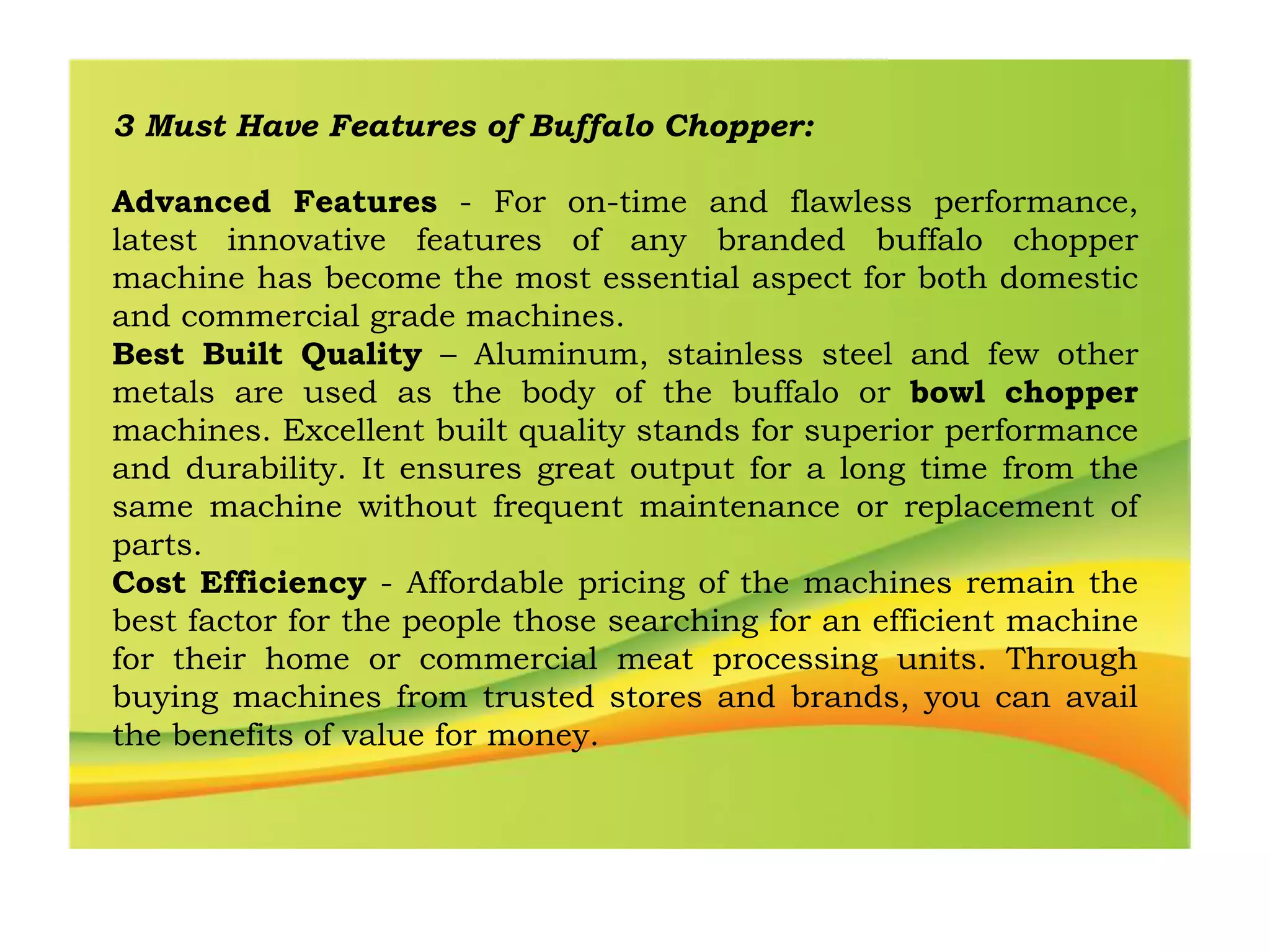 Buffalo Choppers - Professional Processor | PPT