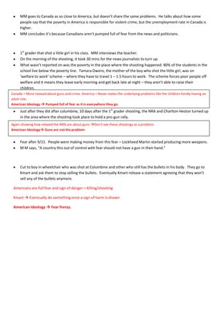 Bowling for columbine | PDF