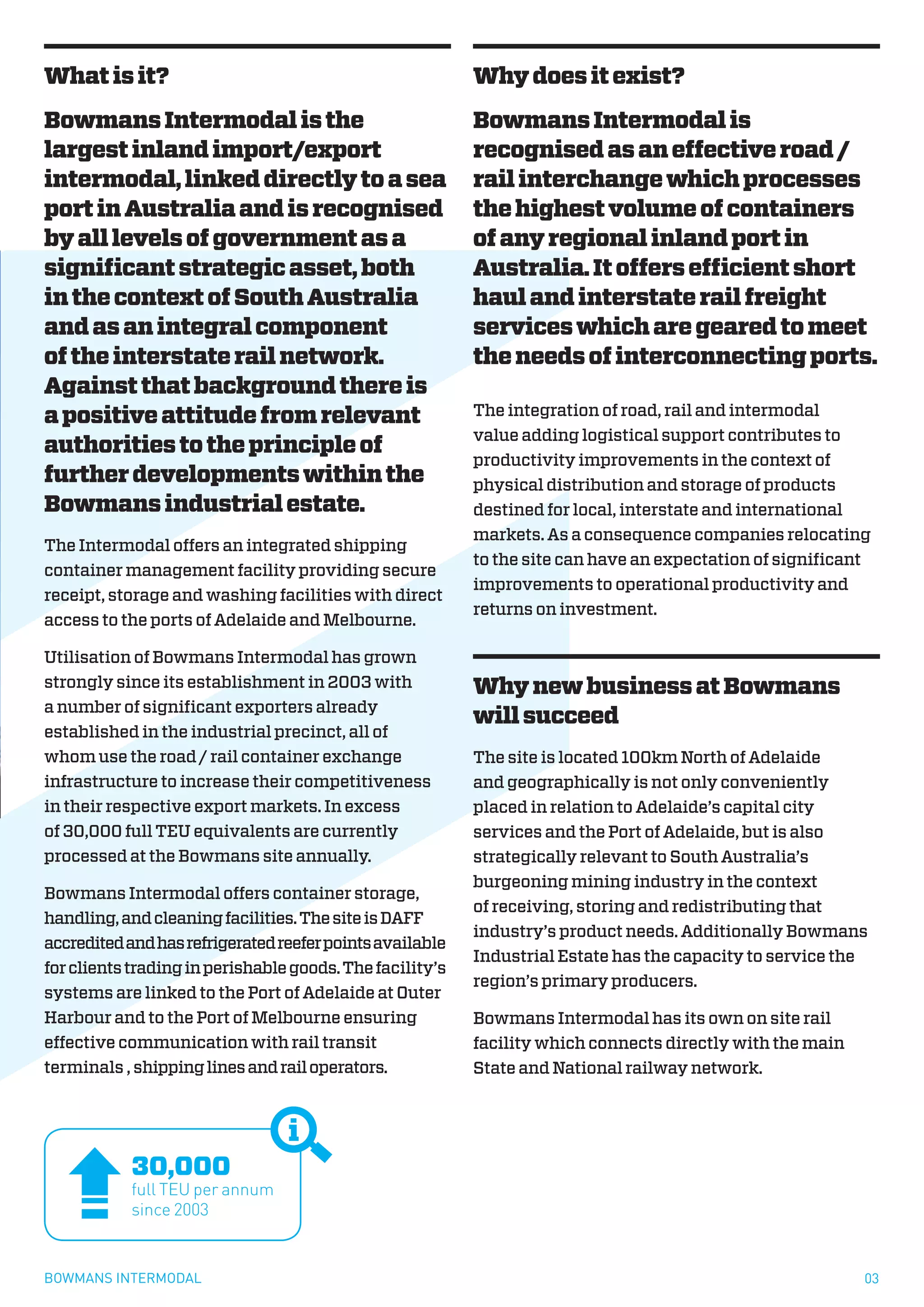 Bowmans Intermodal - Prospectus Brochure | PDF