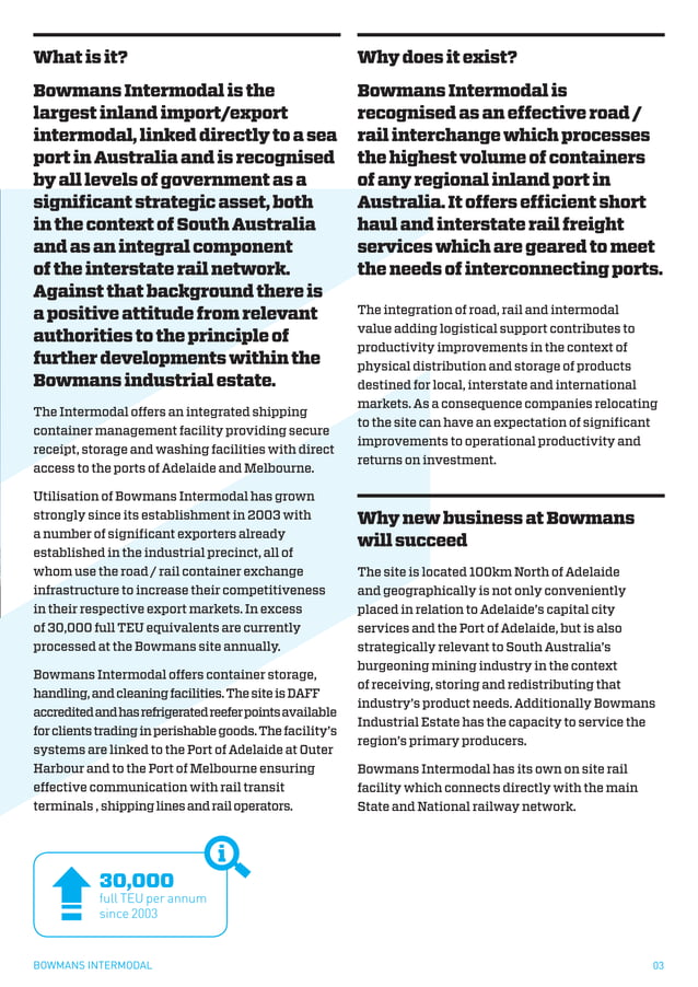 Bowmans Intermodal - Prospectus Brochure | PDF | Rail Travel | Travel Type