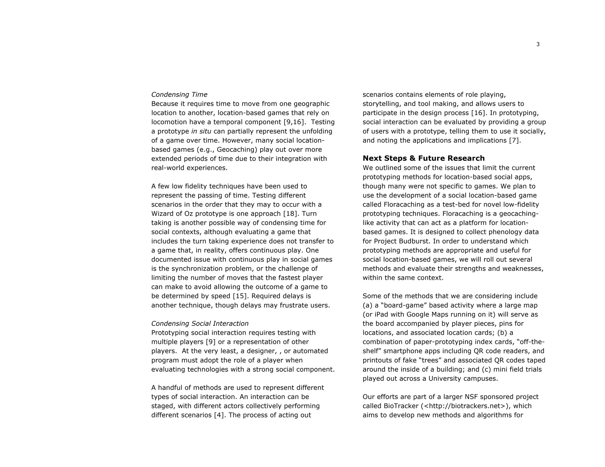 Low Fidelity Prototyping for Social, Location-based Game Apps | PDF