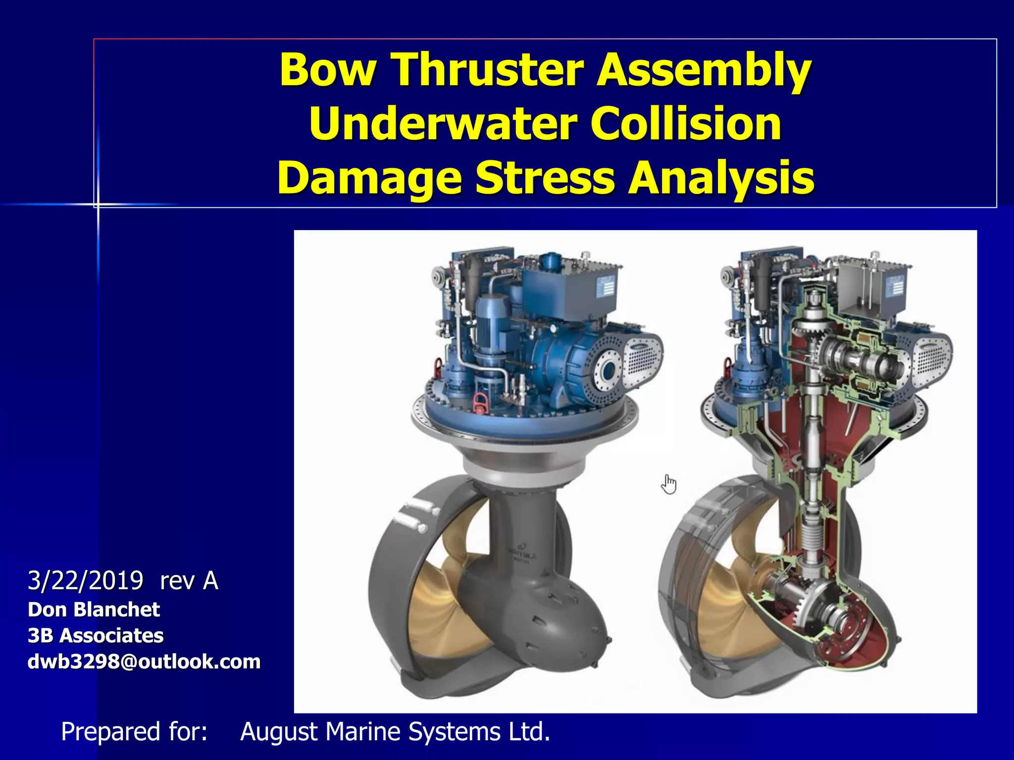 Bow thruster collision | PPT