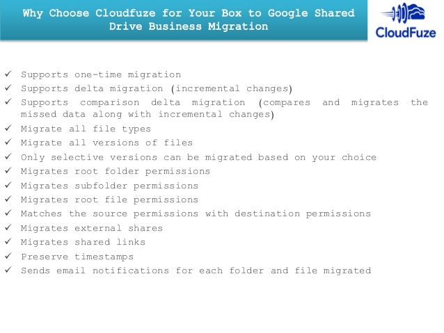 Box to Google Drive Migration Guide | PPT