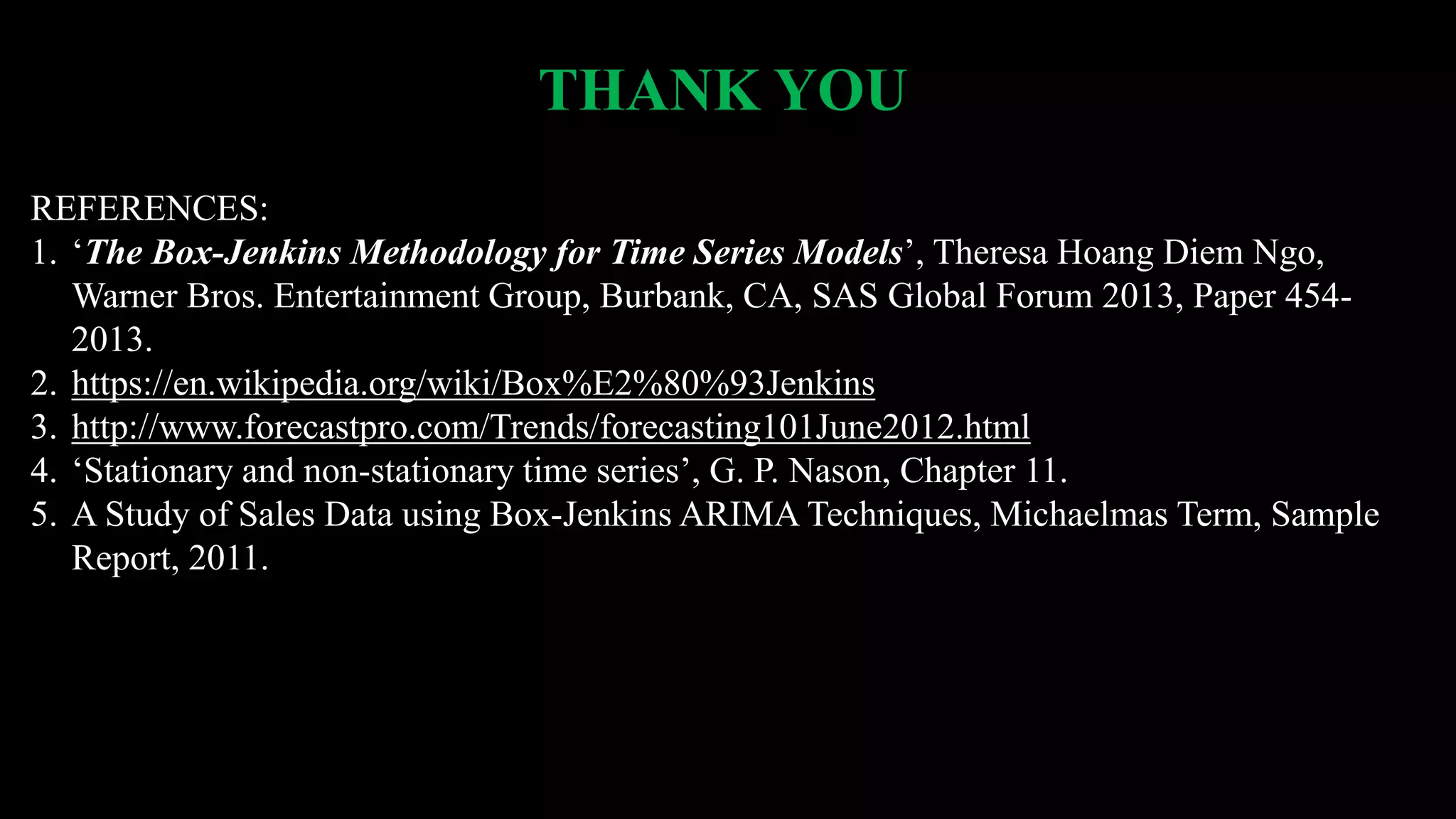 Box jenkins method of forecasting | PDF