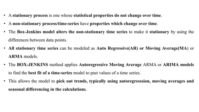 Box jenkins method of forecasting | PDF | Technology & Computing
