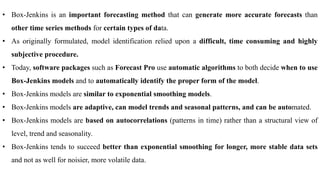 Box jenkins method of forecasting | PDF
