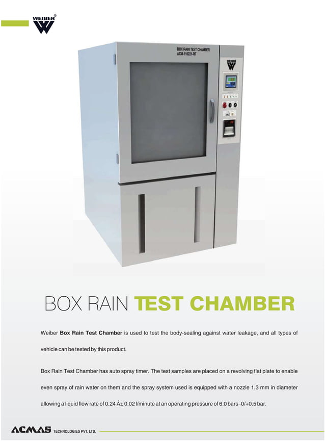 Box rain-test-chamber | PDF | Office Property | Real Estate