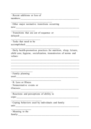 Box 13-7 Family Assessment GuideI Identifying Data· Name ____ | DOCX