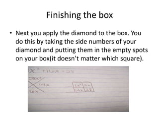 Box and diamond problems | PPTX