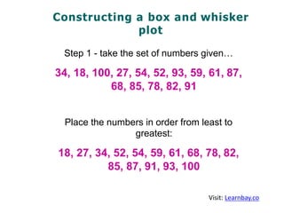 Box and whisker plots with five number summary | PDF