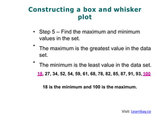 Box and whisker plots with five number summary | PDF