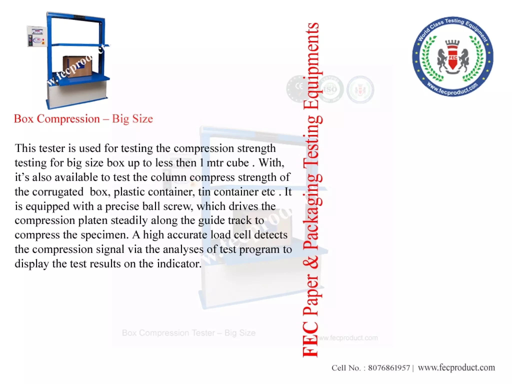 Box compression tester big size copy | PDF