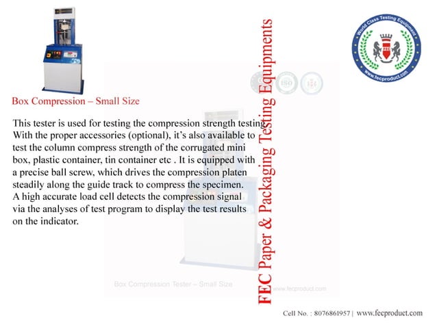 Box compression tester small size copy | PPT