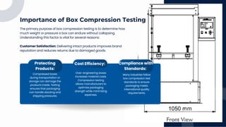 Box Compression Tester: Standards, Specifications & Packaging Strength ...
