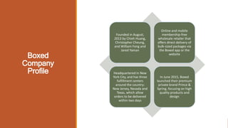 Boxed campaign nana and hussein powerpoint | PPT