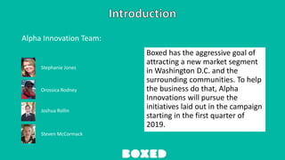 Boxed Presentation - Alpha Innovation | PPTX | Retail Industry | Industries