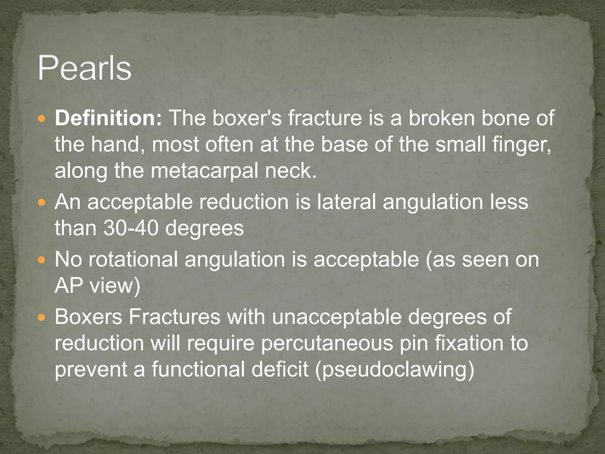Boxers fracture | PPTX