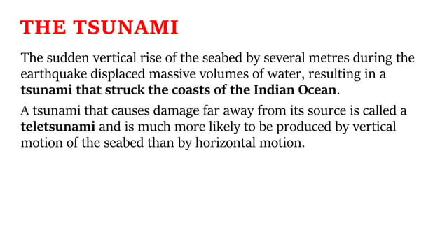 HUMANITIES YEAR 9: THE BOXING DAY TSUNAMI 2004 | PPT