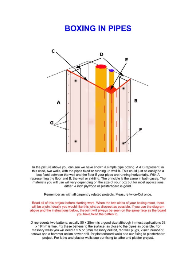 Boxing in pipes | PDF | Woodworking | Arts and Crafts