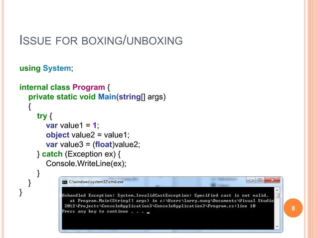 Boxing & unboxing | PPT