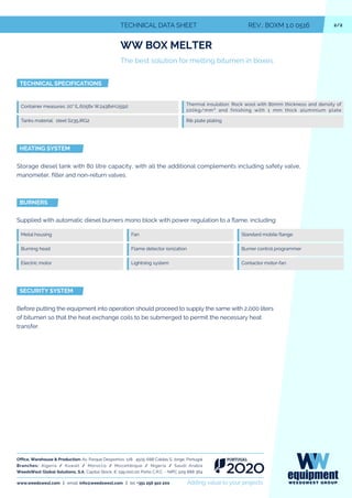 WW Box melter | PDF | Business | Business and Finance