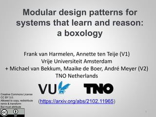 Modular design patterns for systems that learn and reason: a boxology | PPT