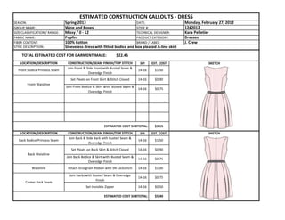 Box Pleated Dress Tech Pack | PDF