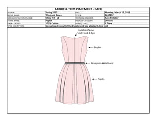 Box Pleated Dress Tech Pack | PDF