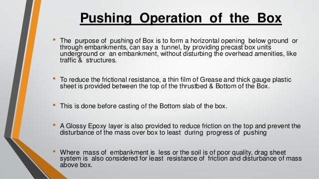 Box Pushing Technique