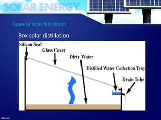 Box solar distillation system | PPT | Free Download