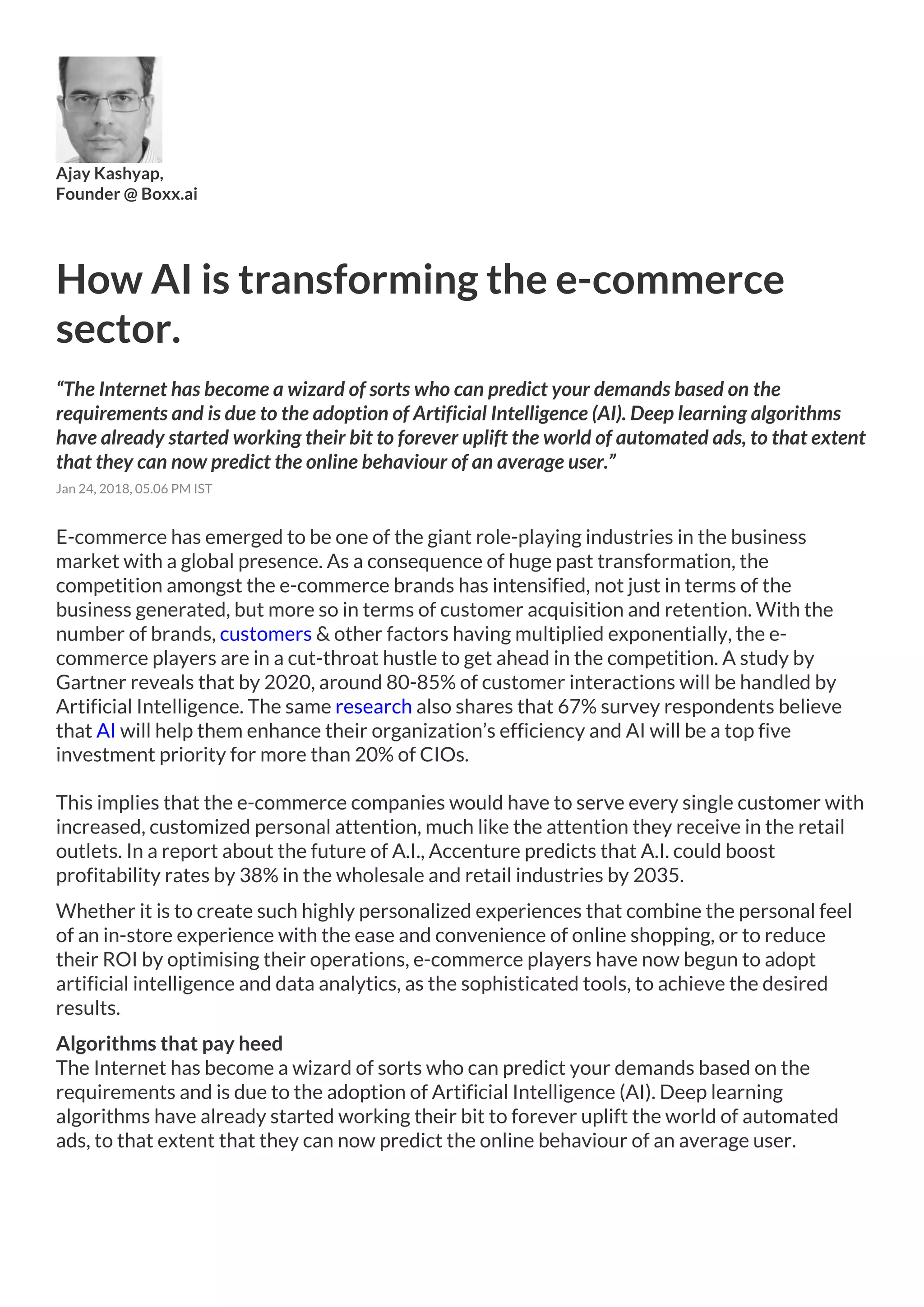 Boxx ai transform_ecomm | PDF