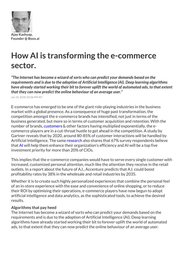 Boxx ai transform_ecomm | PDF