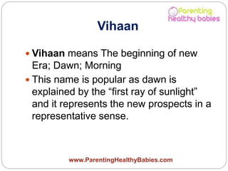 Hindu Baby Boy Names That Will Never Go Out of Style! | PPTX