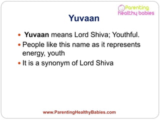 Hindu Baby Boy Names That Will Never Go Out of Style! | PPT