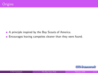 The Boy Scout rule in software development | PDF